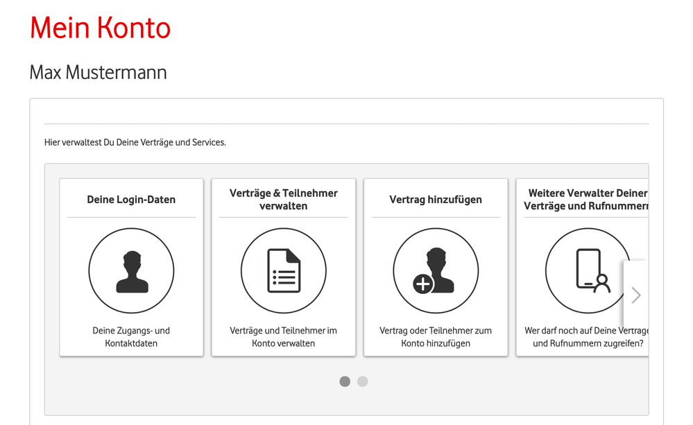 Alles auf einen Blick – in MeinVodafone - Vodafone Community