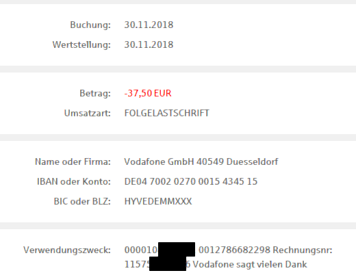 Callya Rechnung