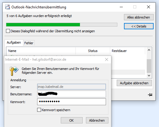 Re: arcor.de email lässt sich nicht mehr im Outloo... - Vodafone Community